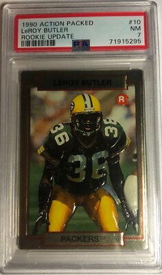 1990 Action Packed Rookie Card Update #10 LEROY BUTLER HOF ROOKIE CARD ...