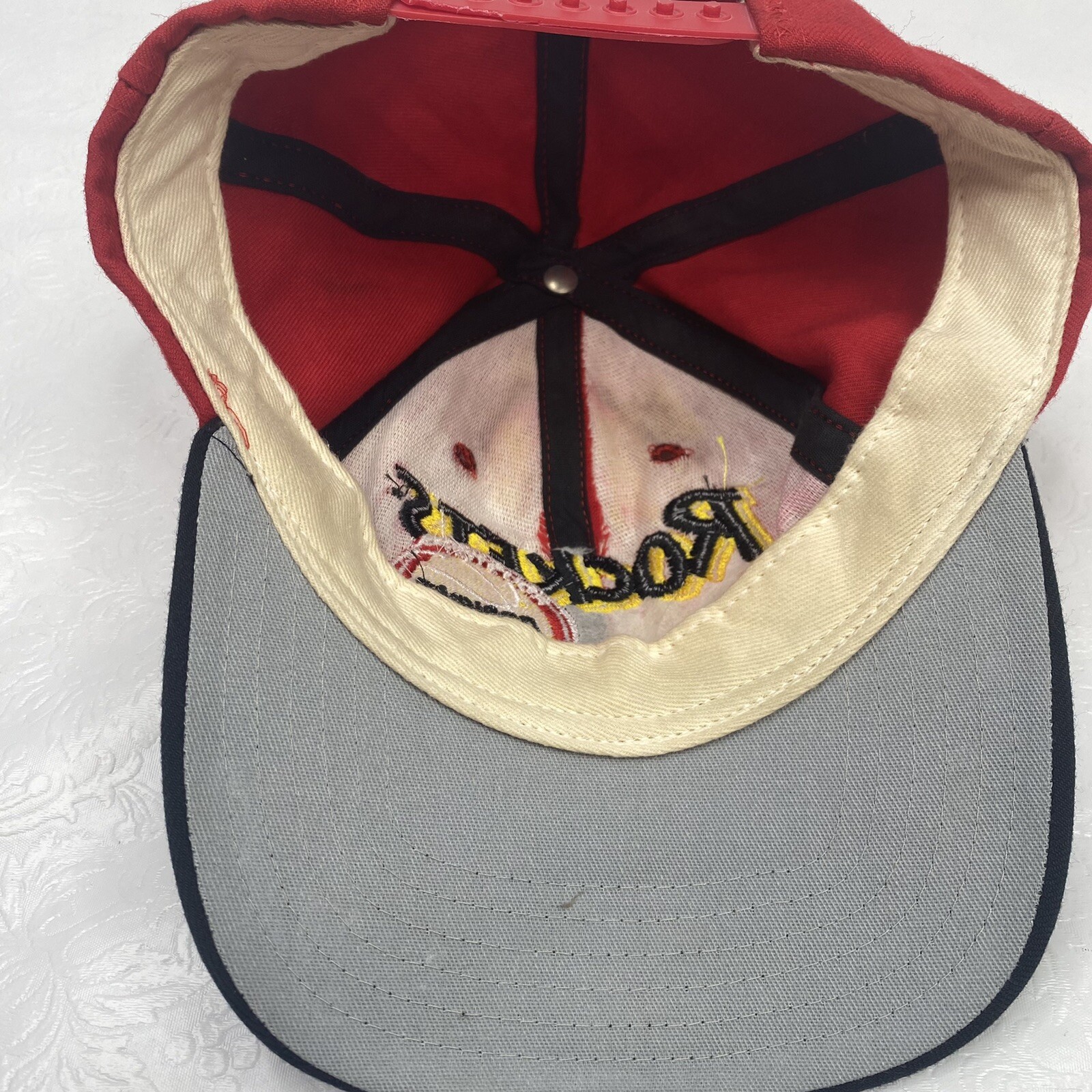 Vtg Houston Rockets NBA Red Black Adjustable Snapback Cap Hat 90s ...