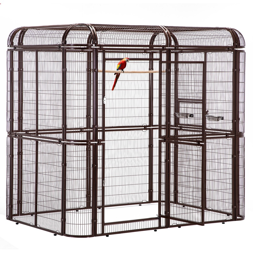 Large Walk in Aviary Bird Cage Parrot Macaw Flight Cage Finch Pet House ...