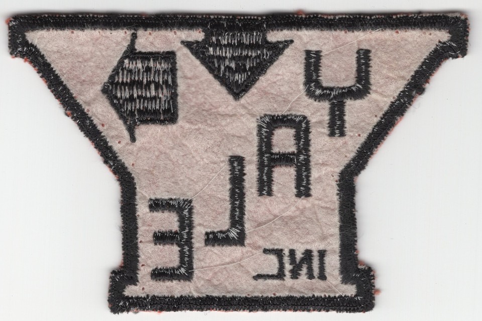 YALE, INC. Vintage Embroidered Patch Red Field w/ Black Lettering | eBay