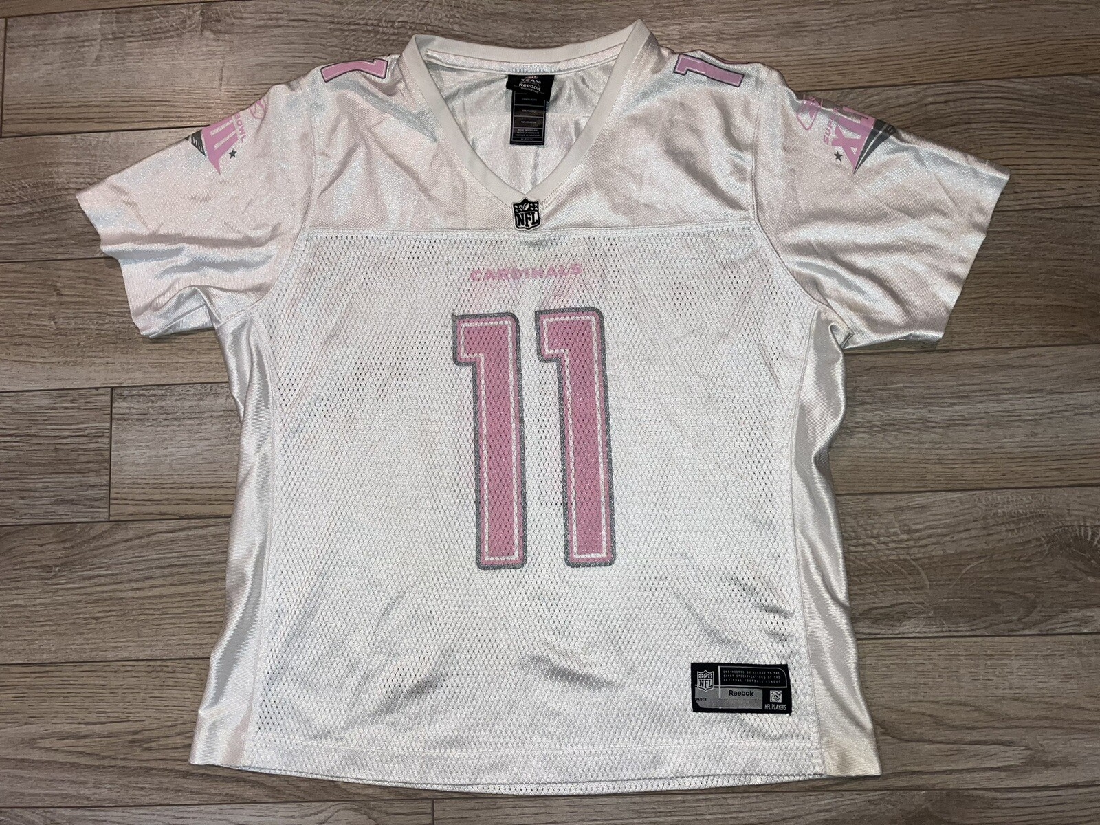 Larry Fitzgerald #11 Arizona Cardinals Super Bowl NFL Reebok Jersey ...