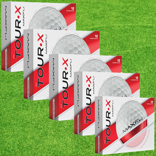 Maxfli 2025 Tour X Golf Balls Gloss White Soft Feel 100 Compression 60 ...