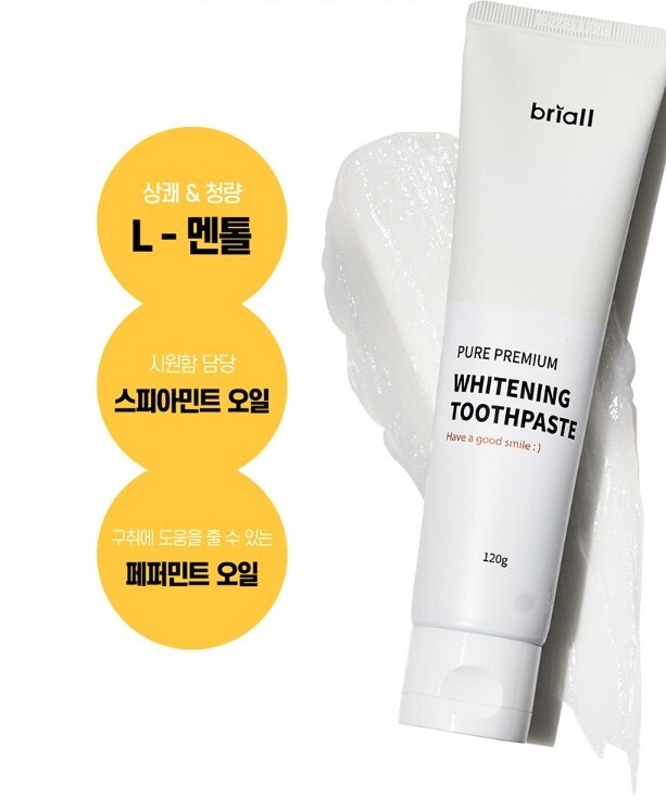 BRIALL Pure Premium Whitening Toothpaste 120g Korea No.1 Lightening ...