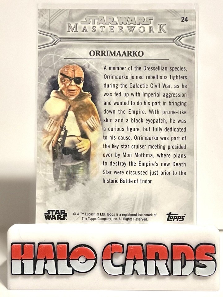 PACK FRESH 2018 Topps Star Wars Masterwork Blue Orrimaarko #24 | eBay