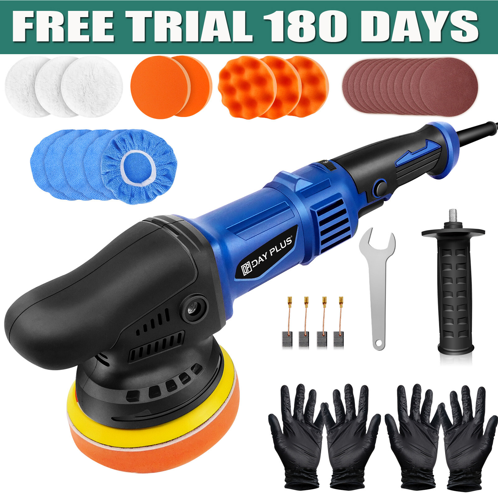 PROFESSIONAL 6-Speeds Dual Action Orbital Buffers & Polishers for Car ...