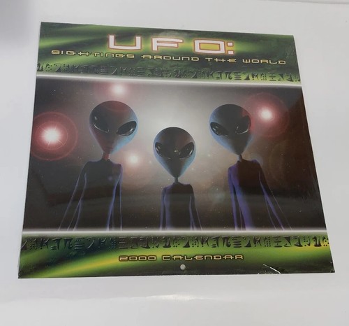 Vintage UFO Sightings Around The World Alien 2000 Wall Calendar Sealed ...