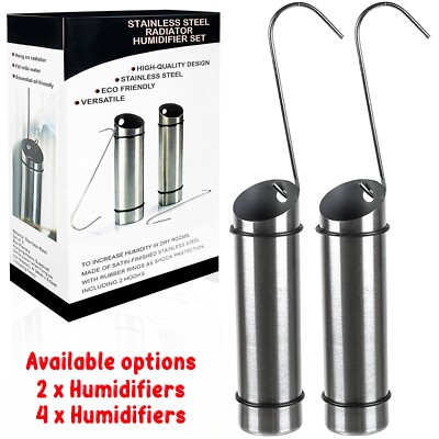 4Pc Stainless Steel Radiator Hanging Humidifiers Set Air Water Humidity ...