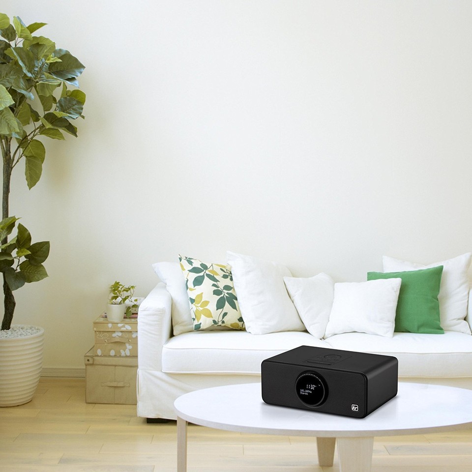 KitSound Boom DAB/FM/Bluetooth Radio Speaker Dual Alarm USB Charging ...