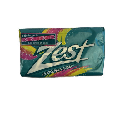 Vintage 1988 Original Zest Deodorant Bar Soap Zestfully Clean Bar ...