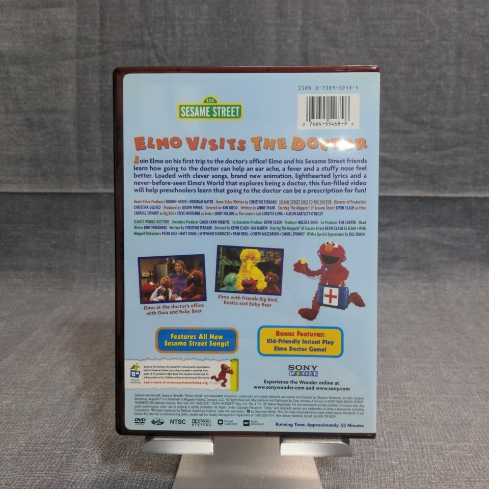 Sesame Street: Elmo Visits the Doctor (DVD, 2005) - Very Good Condition ...