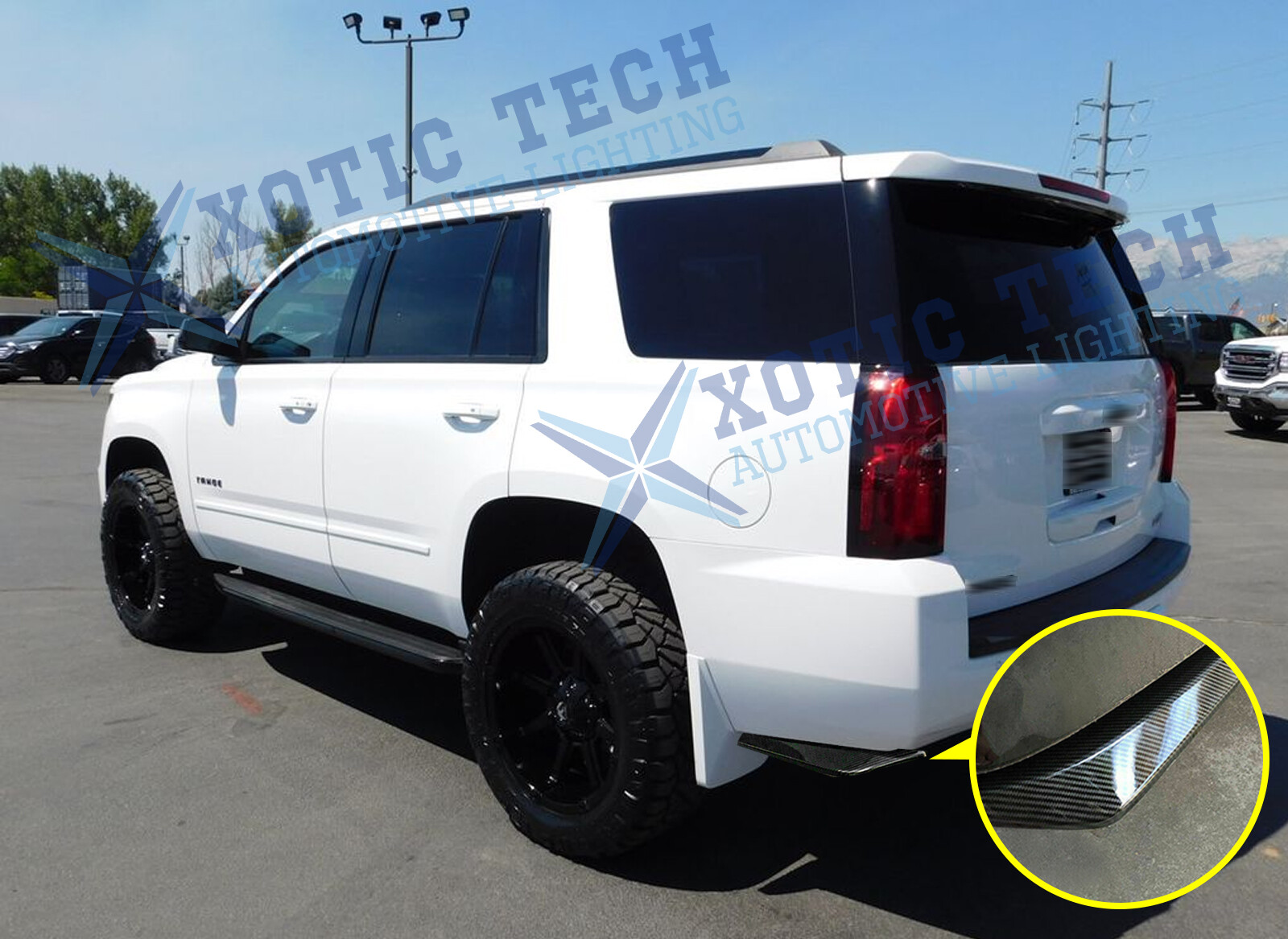 Carbon Fiber Style Rear Bumper Canard Splitter Diffuser Spoilers For ...