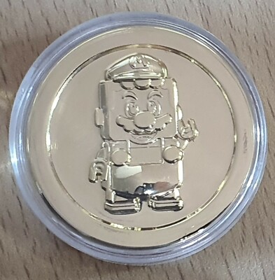LEGO SUPER MARIO COLLECTIBLE COIN - GOLD COLOR ORIGINAL PACKAGE WITH ...