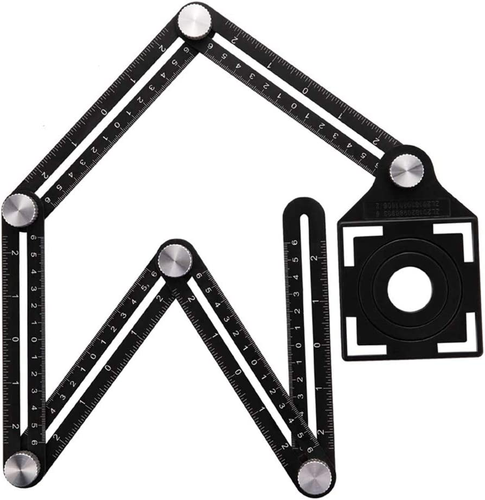 Six-Sided Alloy Angle Measuring Tool, Aluminum Angle Ruler Template ...