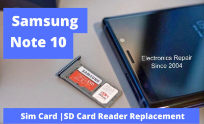 Samsung Note 10 Sim Card Reader Tray SD Memory Slot Repair Replacement ...