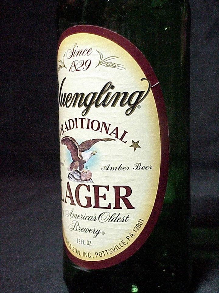 YUENGLING TRADITIONAL LAGER BEER 12 OZ GREEN GLASS BOTTLE EMPTY AMERICA ...