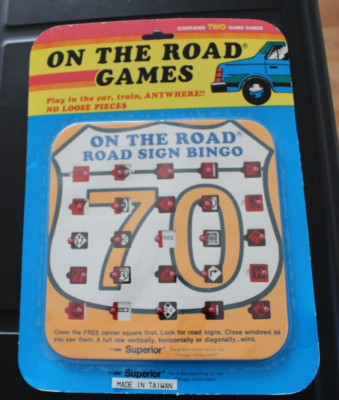 1986 Vintage Superior On The Road Road Sign Bingo Game Card Original ...