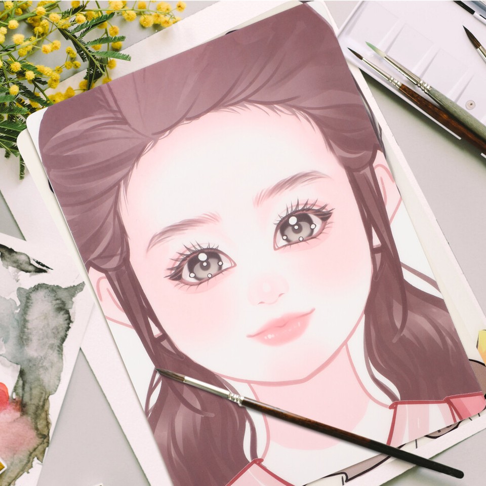 1 Sheet of Face Drawing Board Face Makeup Practice Mold Makeup ...