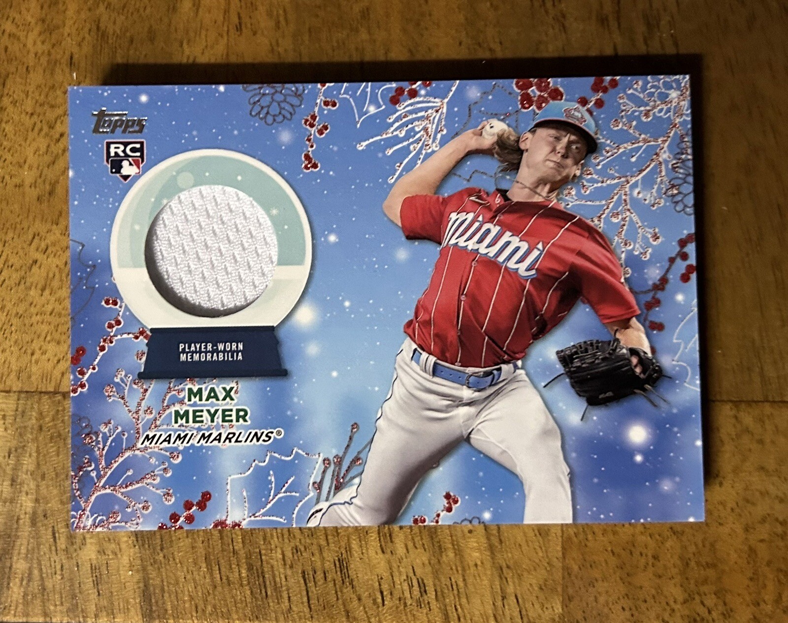 2023 Topps Holiday Max Meyer Player-Worn Relic Red Glitter #09/25 RC ...