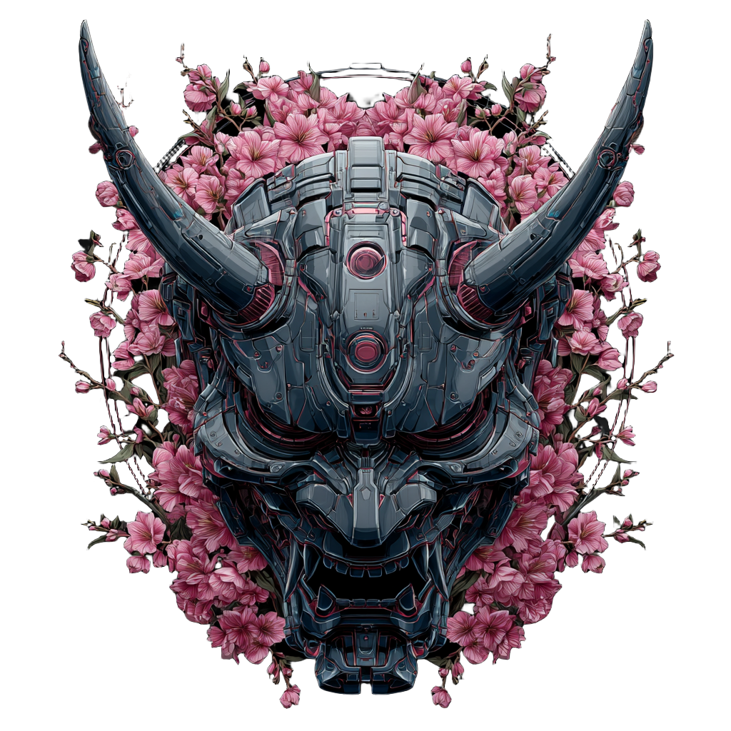 Futuristic Oni Mask V2 Vinyl Car Decal Sticker – Waterproof & UV-Resistant | eBay