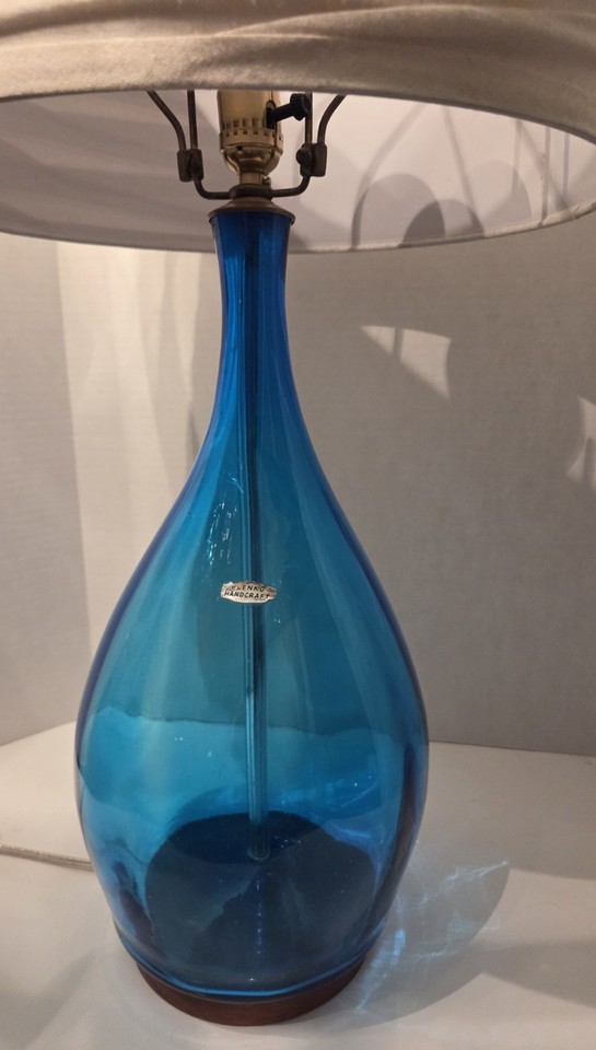 Blenko Lamp -6418 turquoise | eBay