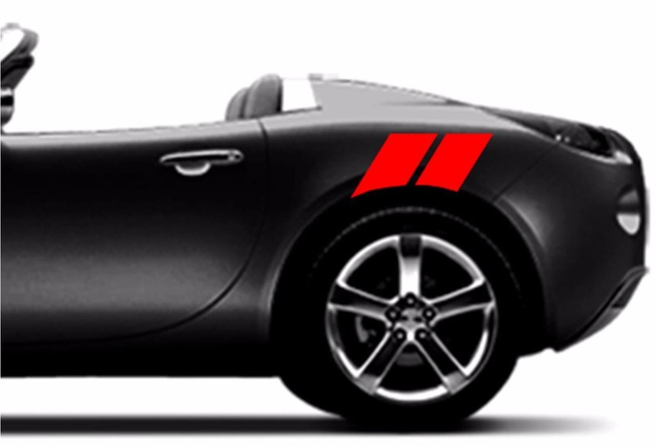 Rear 4" Fender Double Hash Bar vinyl Racing Stripe Decal (Fits Pontiac ...