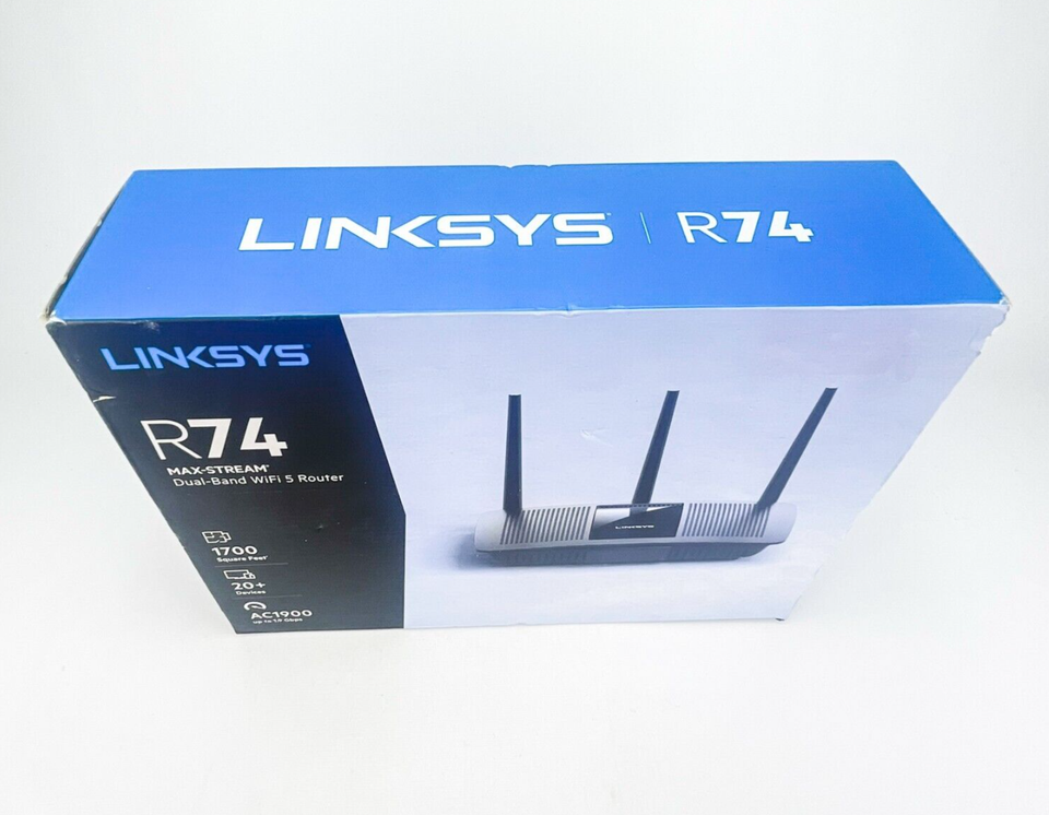 Linksys R74 EA7450 Max Stream Dual Band AC1900 Wi Fi 5 Router New ...