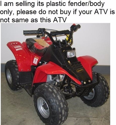 Kazuma Meerkat Pink Fender Black Grill Plastic Redcat 50CC ATV QUAD ...