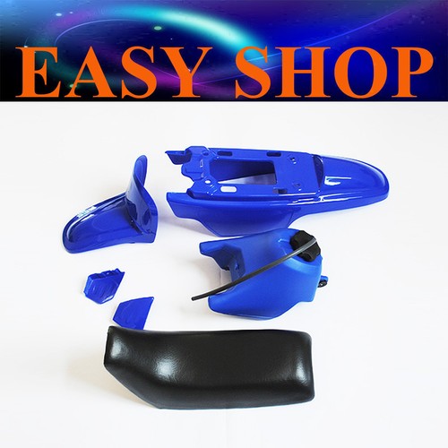 BLUE PW50 PLASTICS FENDER Fairing COVERS KIT FOR YAMAHA PEEWEE 50cc PW ...