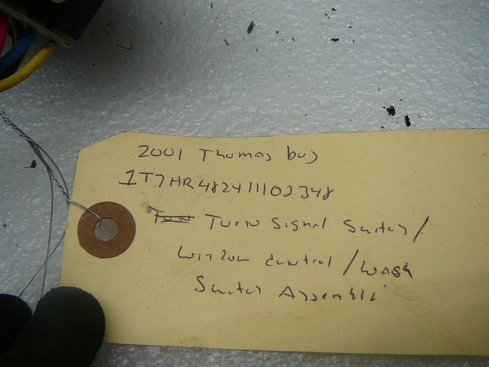TURN SIGNAL/WIPER/WASHER SWITCH FROM 2001 THOMAS BUS V# 1T7HR 482411102348 | eBay