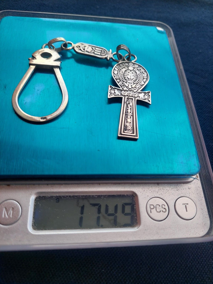 Anckh key of life silver 800 key holder pharaonic style 100 % Egyptian ...