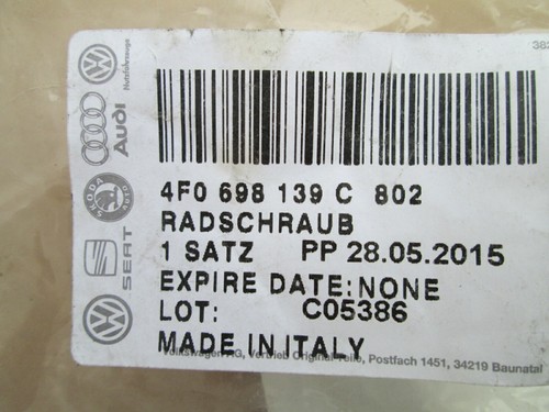 NEW GENUINE AUDI A1 A3 A4 A5 A6 A7 LOCKING WHEEL BOLT TOOL ...