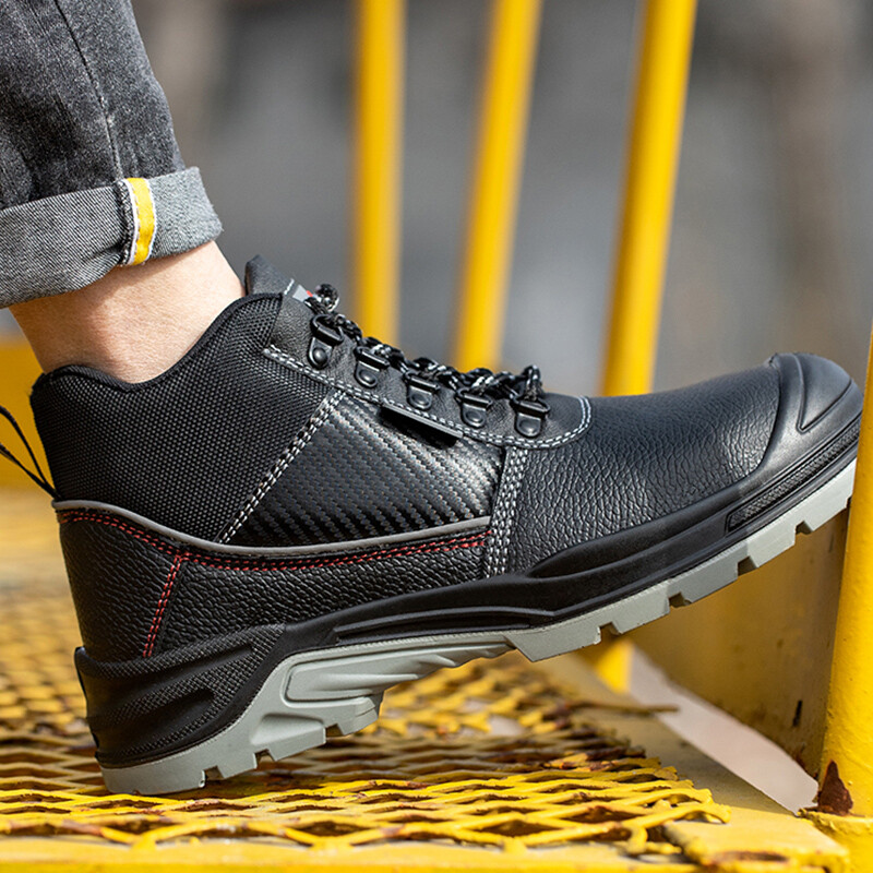 Mens Waterproof Work Safety Shoes Steel Toe Bulletproof Boots Cap ...