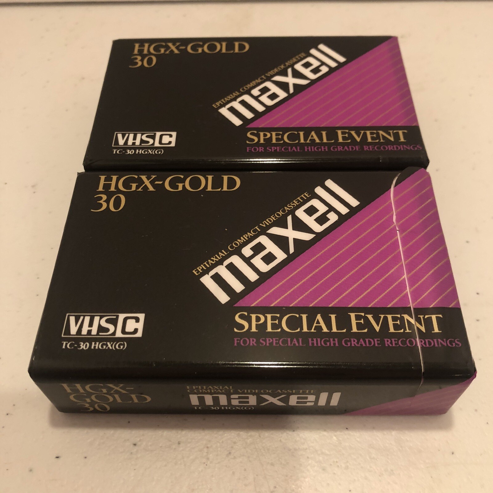 Vintage Maxell VHS-C HGX-Gold 30 Tapes New Maxwell Sealed Video Special ...
