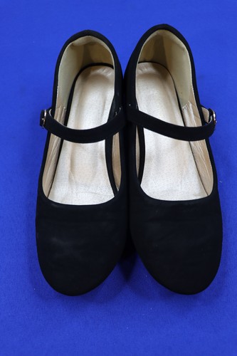 Pandaninjia Molly Girls Size 7US Dress Shoes Two Inch Black & Gold Nu ...