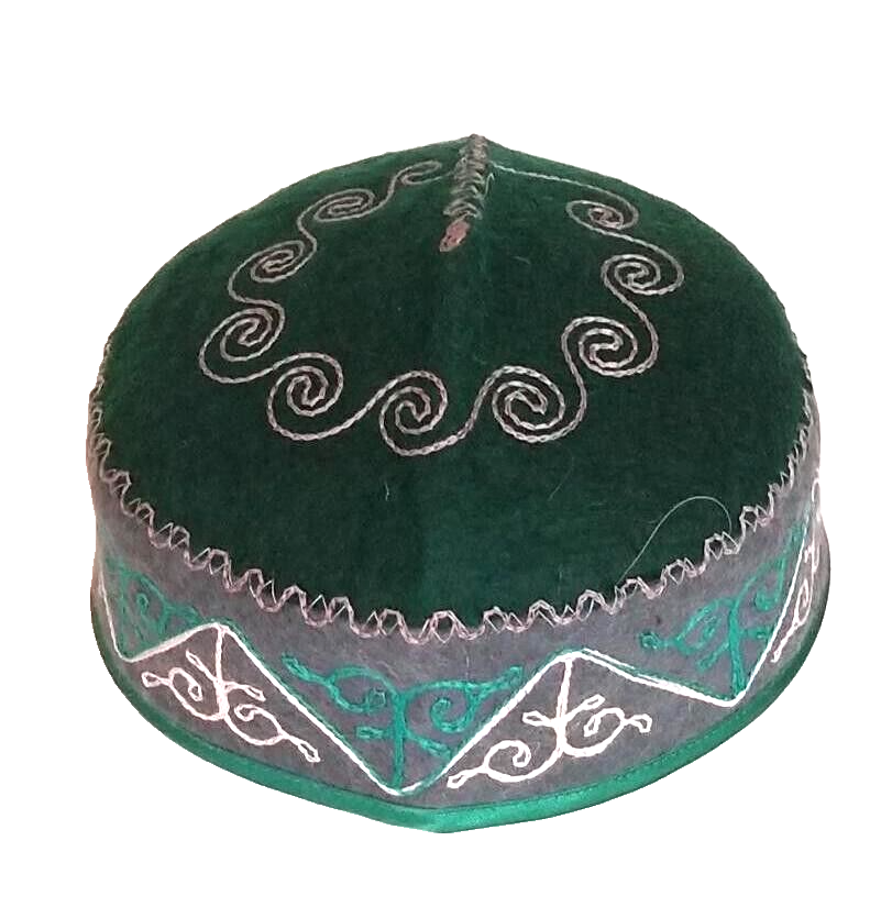 KAZAKH DOPPI-MEN'S HAT-TRIBAL LIGHTWEIGHT WOOL HAT -TRADITIONAL DESIGN ...