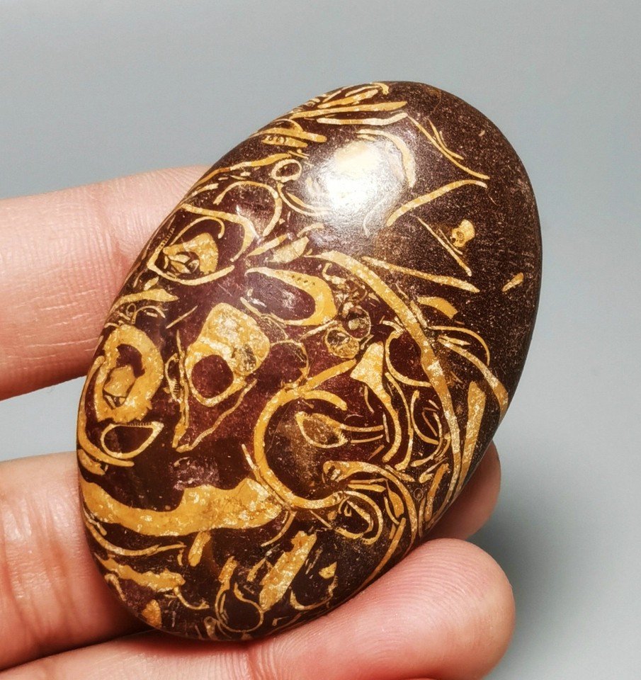 Rare Golden Silk Jade Stone Palm Reiki Healing | eBay