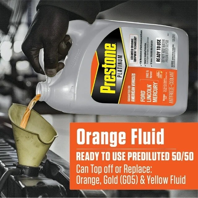 Prestone Platinum American Orange Antifreeze & Coolant Prediluted 50/50 ...