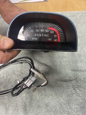 Original 1967 Pontiac Firebird Blue Hood Tachometer Rebuilt/Refurbished ...