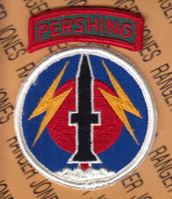 US Army 56th FA Field Artillery Bde. PERSHING uniform ~3.75" patch tab ...