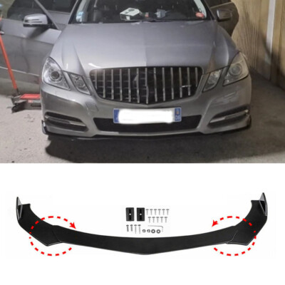 For Mercedes-Benz E-Class W212 Front Bumper Lip Splitter Spoiler Chin ...