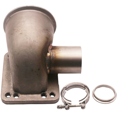 3" V band 90 Deg T3/T4 Turbo Elbow Adapter Flange Stainless Steel Cast ...