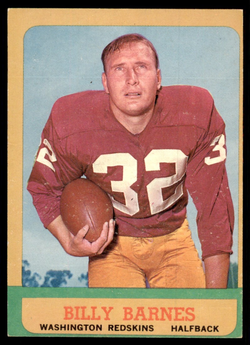 1963 Topps Billy Barnes Washington Redskins #160 | eBay