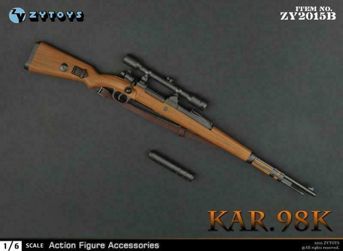 ZYTOYS ZY2015B 1/6 Scale WWII German KAR 98K Sniper Rifle For 12 ...