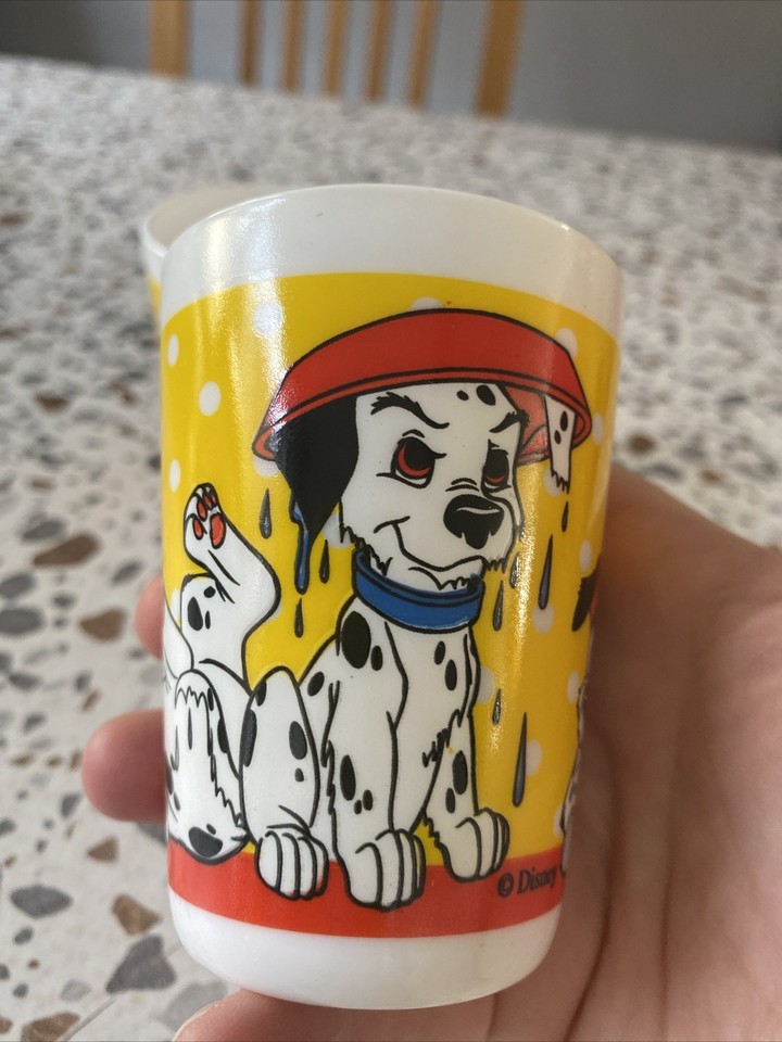 Rare 1980s Arcopal Disney Milk Glass Tumblers 101 Dalmatians | eBay