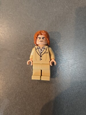 LEGO DC Super Heroes Lex Luthor Minifigure Mini Fig Tan Suit Hair 76046 ...