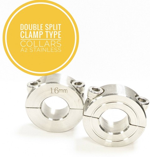 Clamp Type Collar Double Split A2 Stainless Steel Shaft Collars 3mm ...