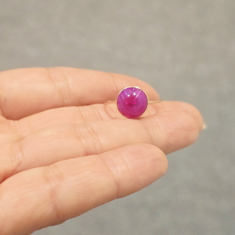 Vintage 14K Rose Gold PINK STAR SAPPHIRE RING | eBay