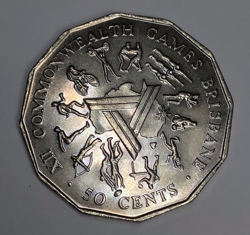 1982 Australia Commonwealth Games 50 cents foreign world coin 🇦🇺 | eBay