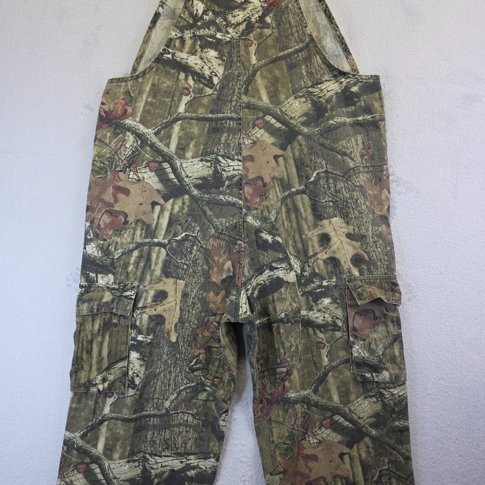 Mossy Oak Bibs Overalls Mens L Breakup Infinity Tree Camouflage Hunting ...