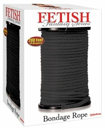 Fetish Fantasy 200-Ft Bondage Rope - Black Japanese Silk rope ORIGINAL ...